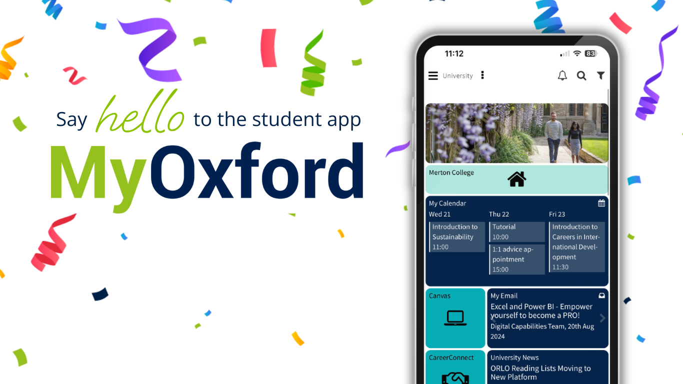 MyOxford University student app now live | University of Oxford