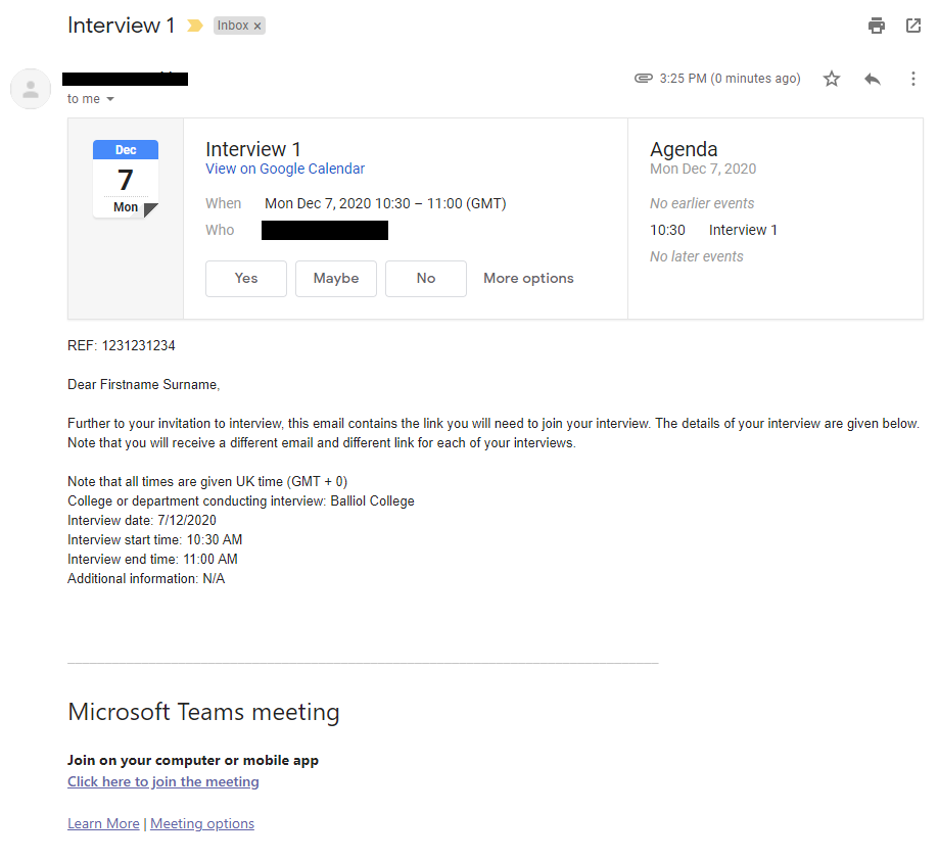 Connecting to Teams for your online interview | University of Oxford